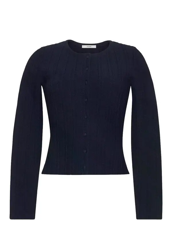 Adam Lippes Faye Knit Cardigan - Blue