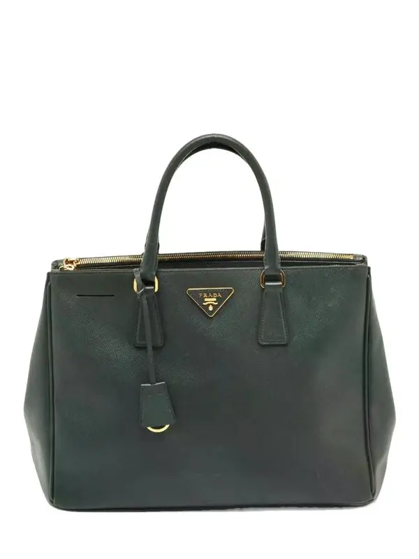 Prada Leather Tote Bag - Green