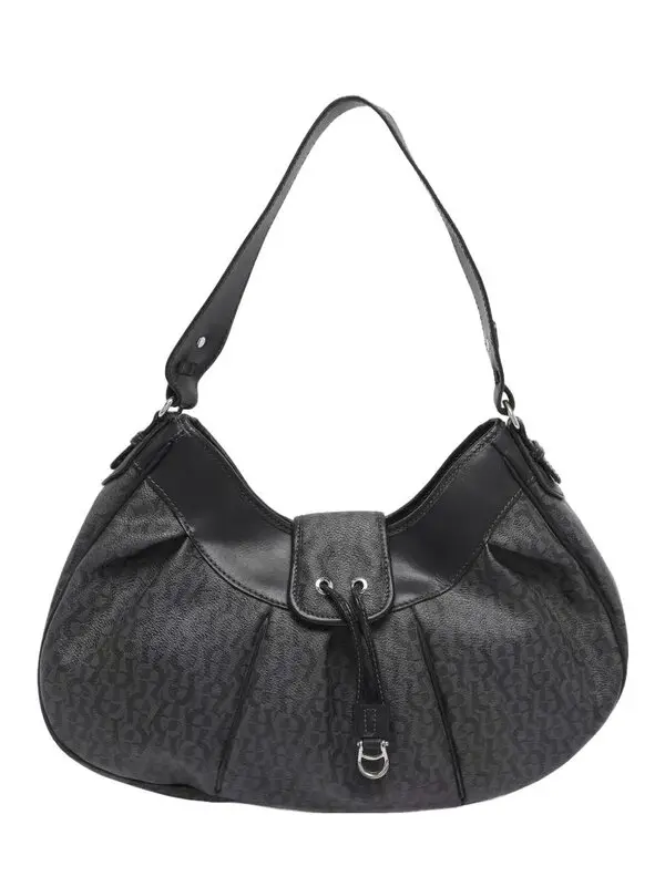 AIGNER Monogram Shoulder Bag - Black