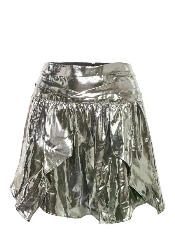 ISABEL MARANT VINTAGE Vintage Gathered Mini Skirt - Silver