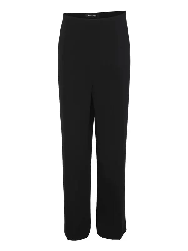 ELENA MIRO` Crepe Trousers - Black