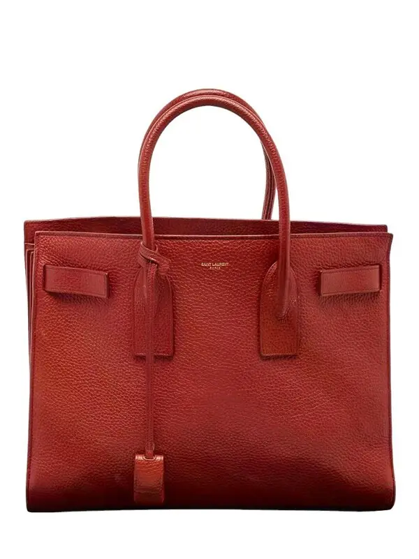 Saint Laurent 2014 Leather Tote Bag - Red
