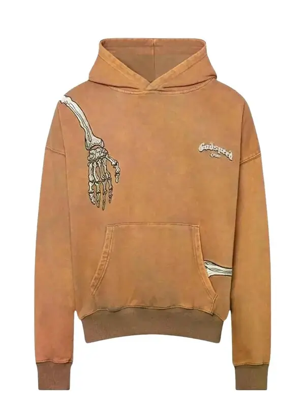 GODSPEED Graphic Print Hoodie - Brown