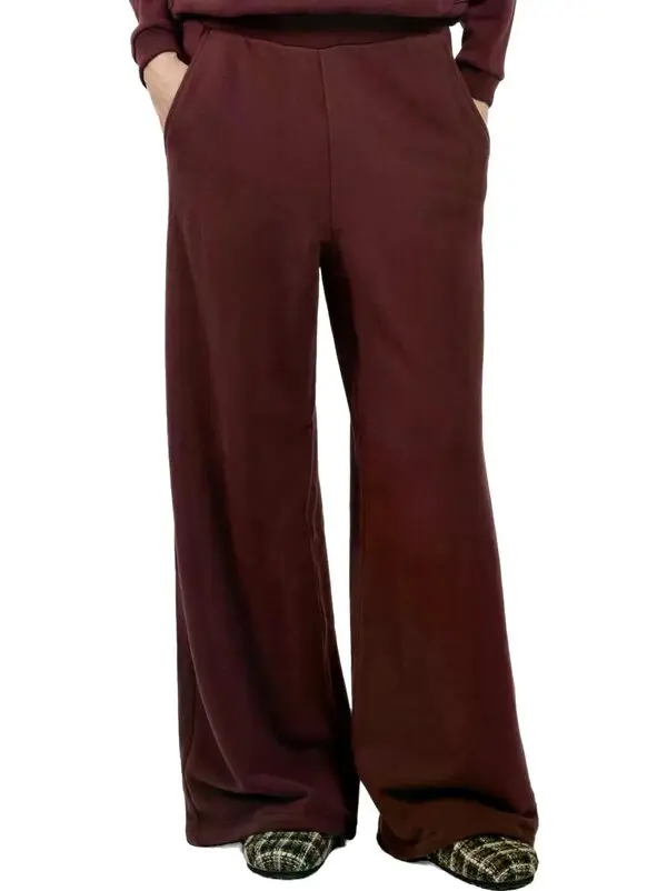JAMIE HALLER Terry Palazzo Trousers - Red