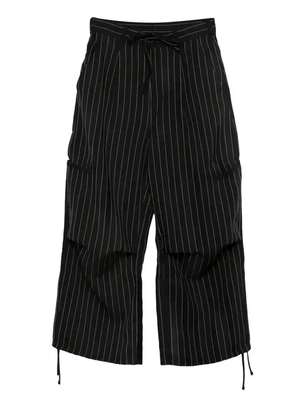 Y3 Stripe-pattern Trousers - Black
