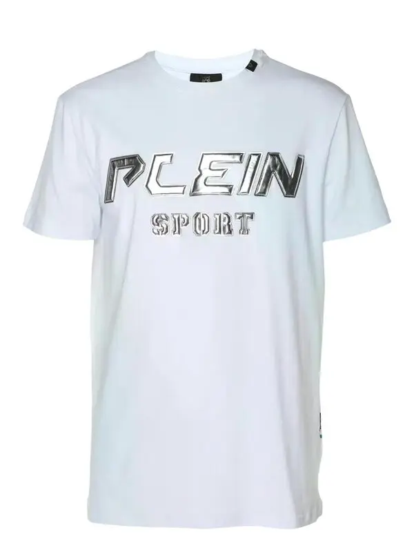 PLEIN SPORT Metallic-logo T-shirt - White