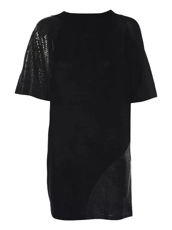 Marina Rinaldi Sequin-embellished Neck-tie Top - Black