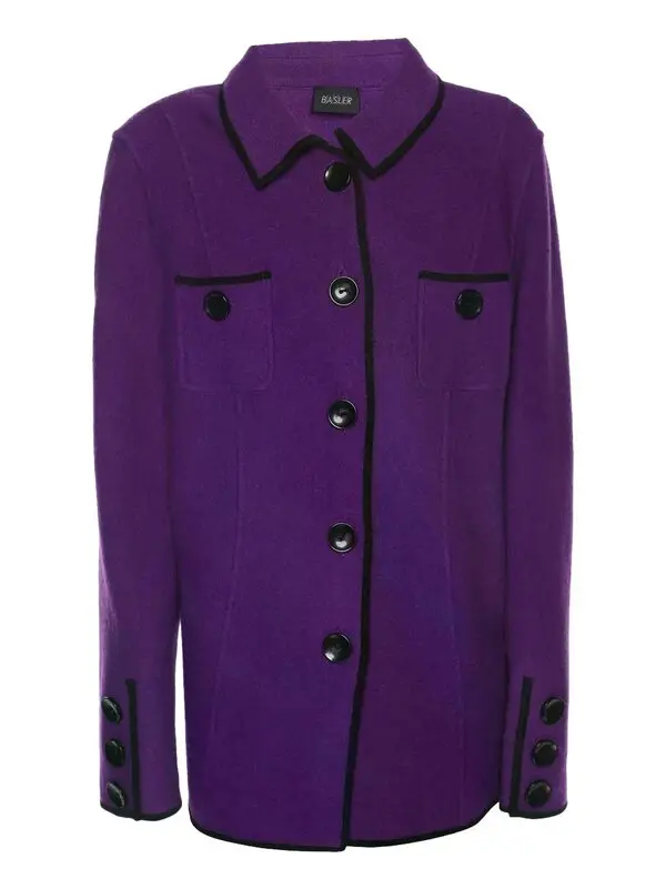 BASLER Buttoned Wool Jacket - Purple