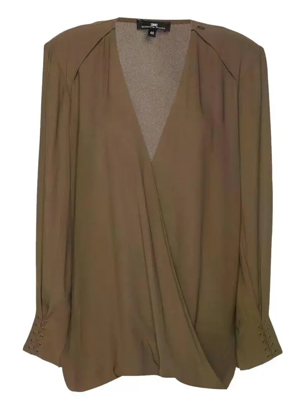 Elisabetta Franchi Crepe Blouse - Brown