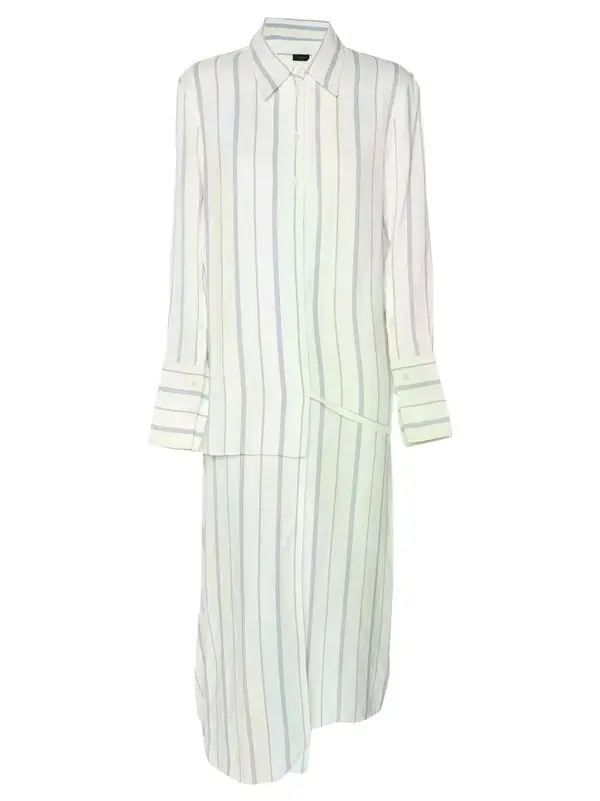JOSEPH Stripe-detail Midi Shirt Dress - White