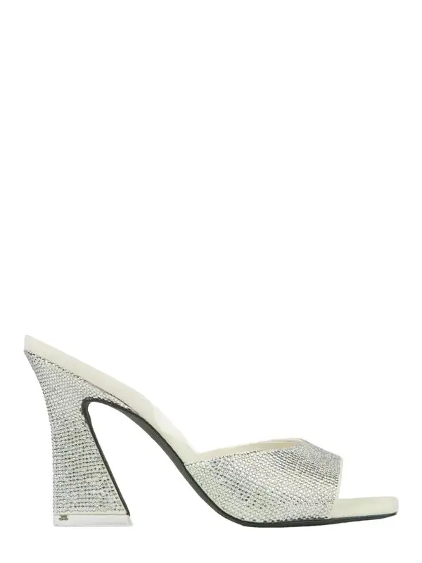 BLACK SUEDE STUDIO Embellished Heeled Sandals - Silver