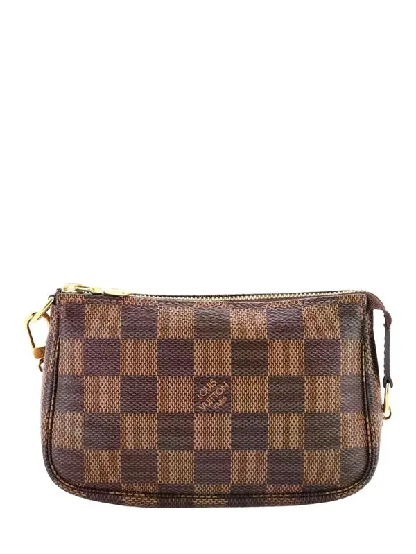 LOUIS VUITTON Pochette Accessoires Damier Mini Clutch - Brown