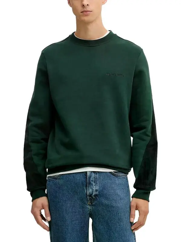 Paul Smith Corduroy-panel Sweatshirt - Green