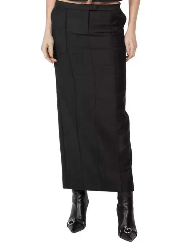 AYA MUSE Panelled Maxi Skirt - Black