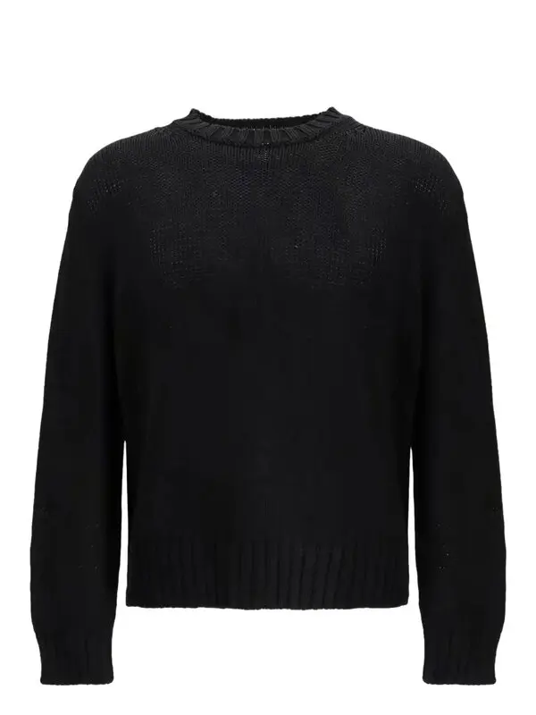SUNFLOWER Frederik Cotton Sweater - Black