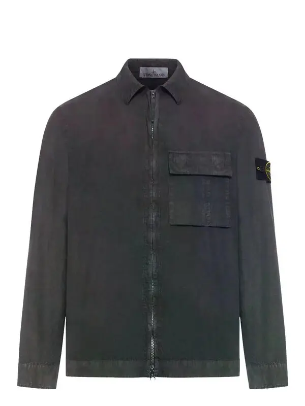 Stone Island Zip-up Pocket Overshirt - Grey