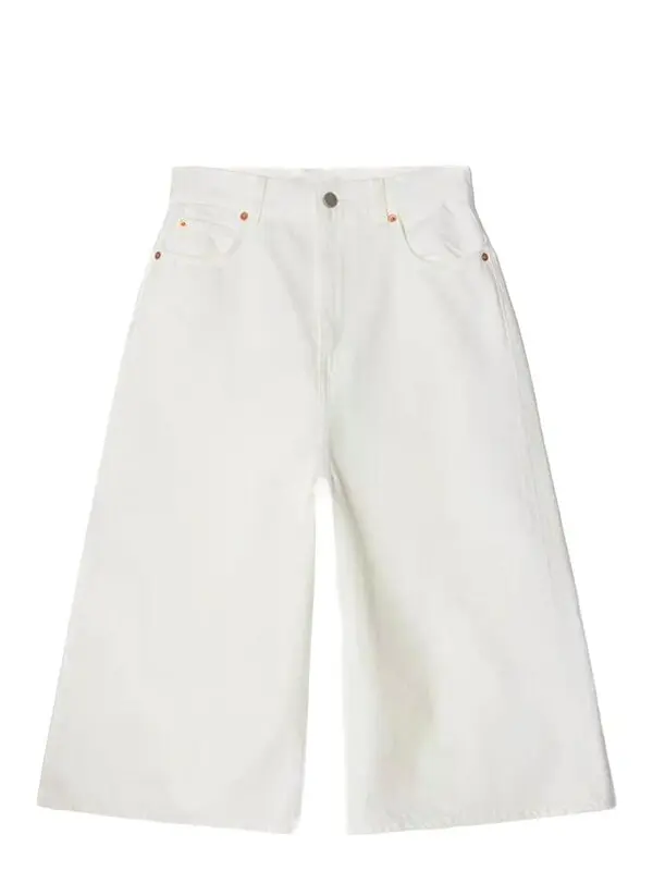 TEURN STUDIOS Baggy Denim Shorts - White