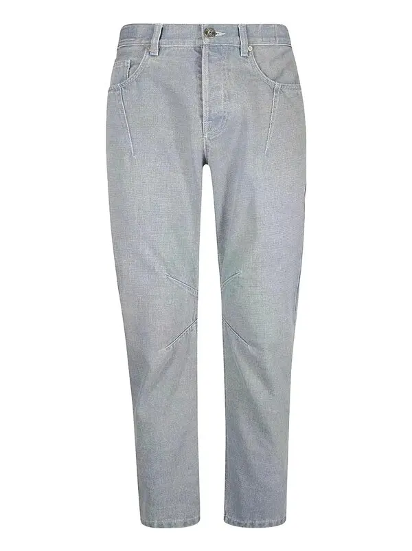 Eleventy Darted-front Denim Jeans - Grey