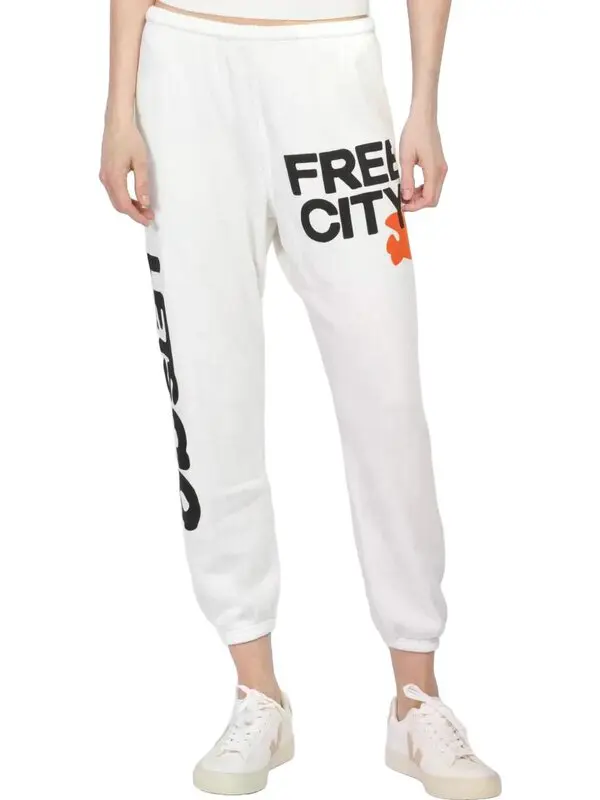 FREECITY Graphic-print Track Pants - Neutrals