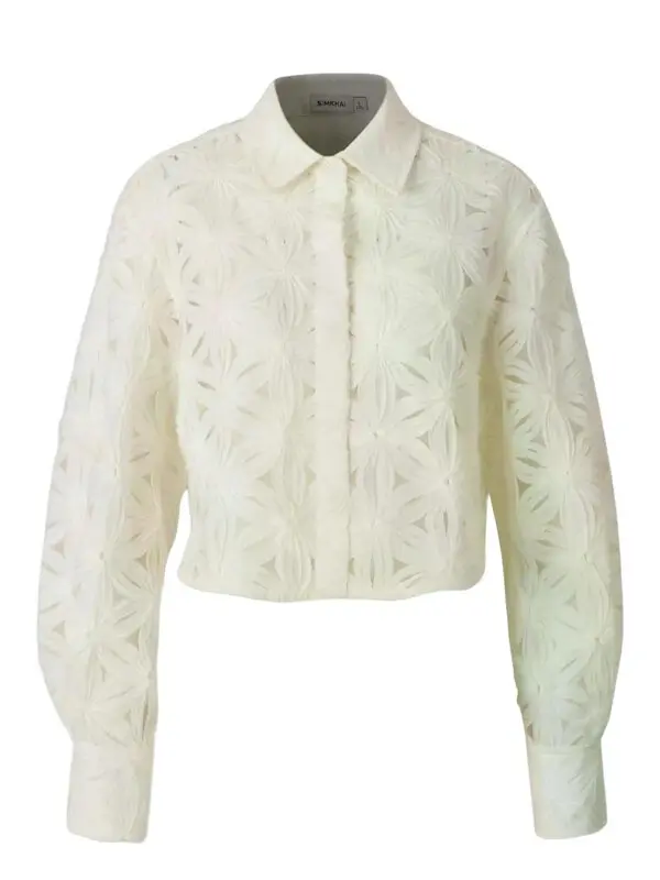 Simkhai Floral Buttoned Shirt - White