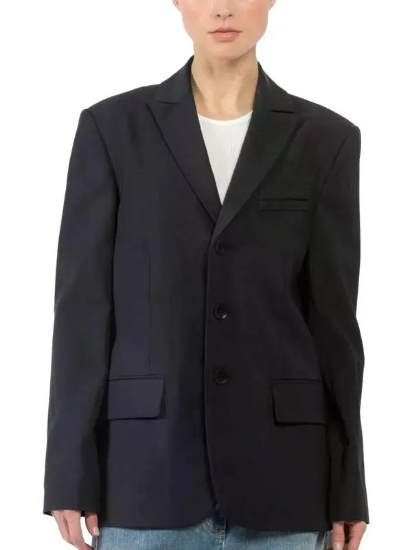 Tibi Button-fastening Single-breasted Blazer - Blue