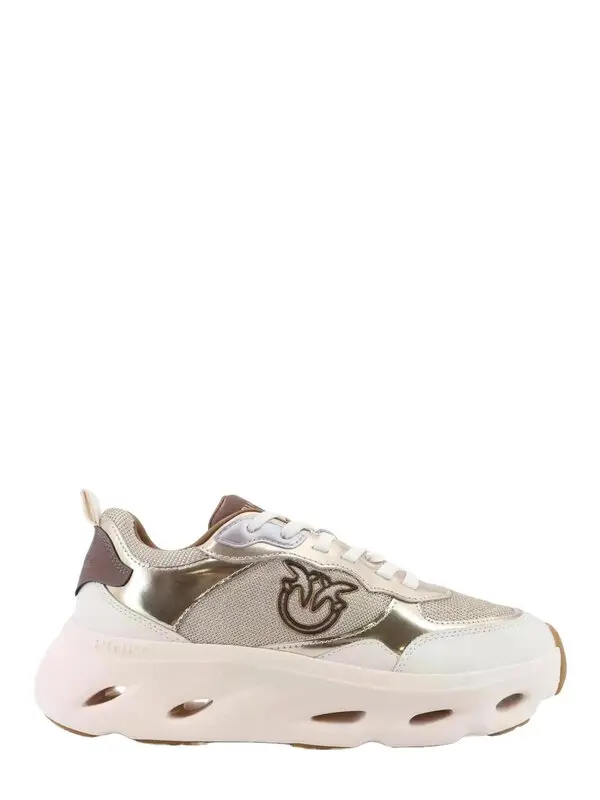 Pinko Logo-appliqué Sneakers - Neutrals