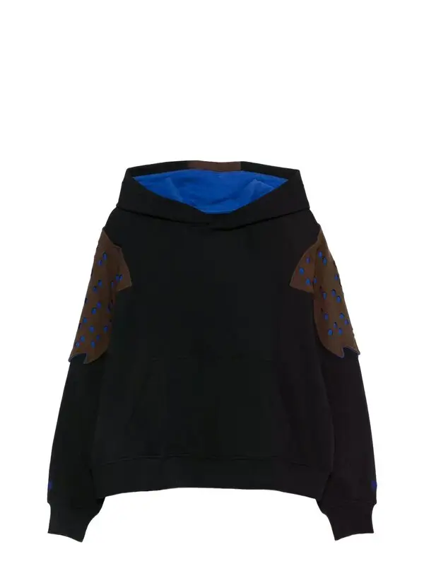 KIKO KOSTADINOV X Fox Lab Perforated Fleece Hoodie - Black