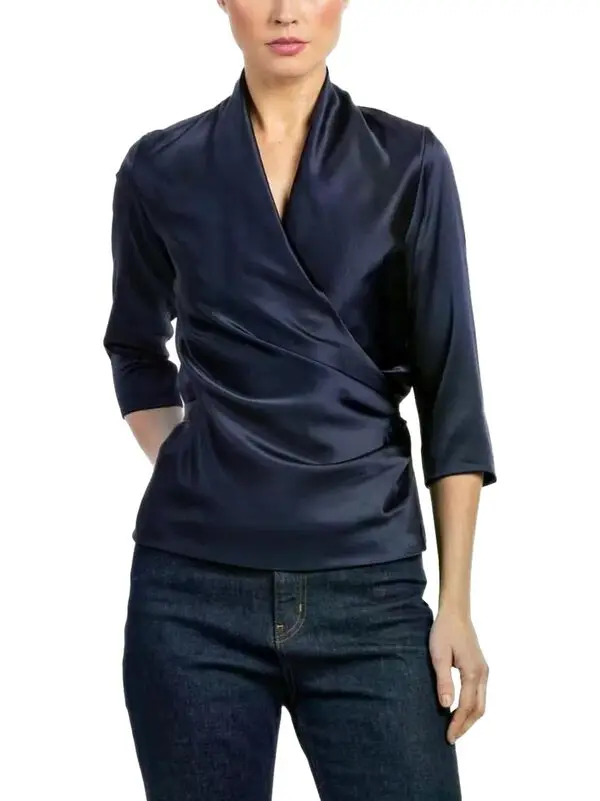 PETER COHEN Wrap Shirt - Blue