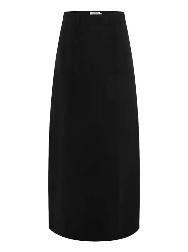 MAISON ESSENTIELE Pintuck Maxi Skirt - Black