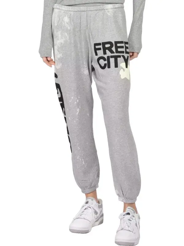 FREECITY Graphic Track Pants - Grey