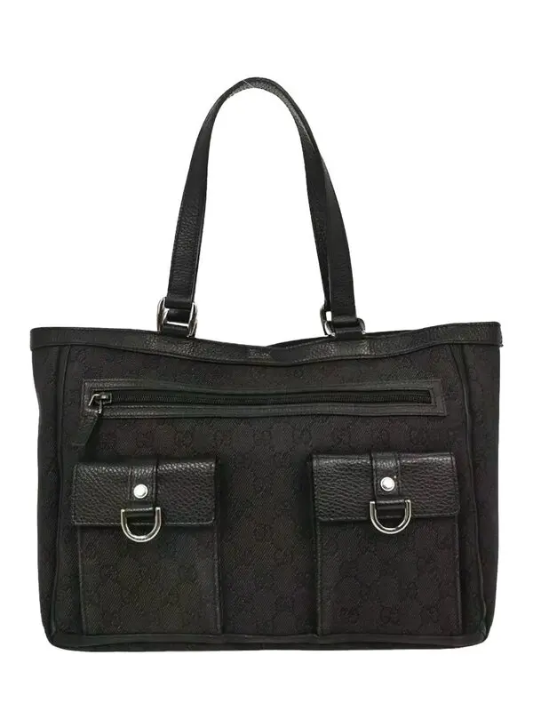Gucci Gg Canvas Tote Bag - Black
