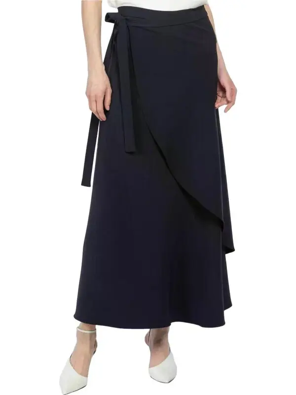 PETER COHEN Wrap-style Maxi Skirt - Blue