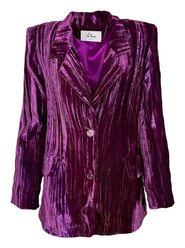 SLEEP NO MORE Ciclamino Buttoned Blazer - Purple