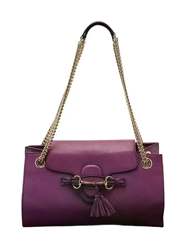 Gucci Emily Chain-strap Leather Shoulder Bag - Purple