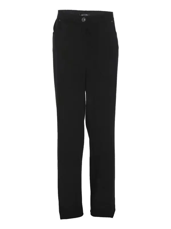 ELENA MIRO` Straight-leg Jersey Trousers - Black
