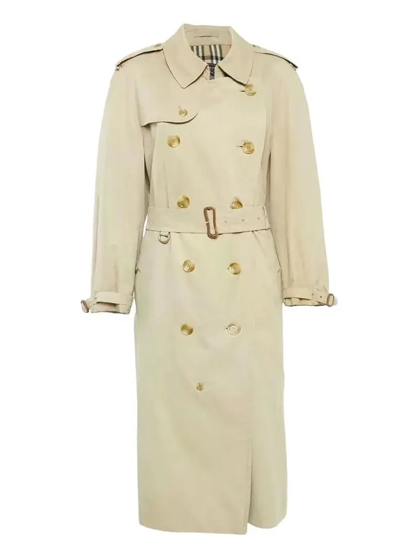 Burberry Double-breasted Cotton Trench Coat - Neutrals