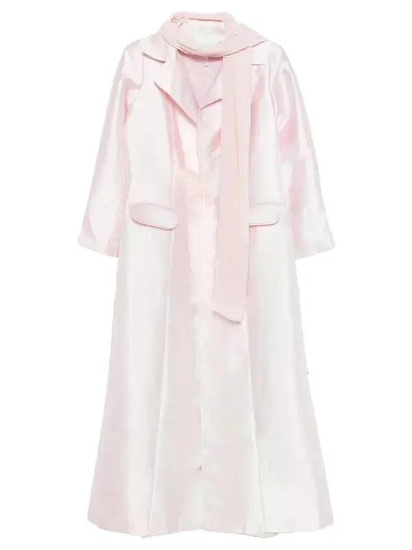 REEM AL DHAHERI Crew-neck Midi Dress With Coat - Pink