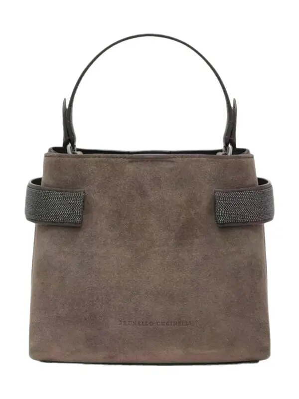 Brunello Cucinelli Essence Small Suede Tote Bag - Brown