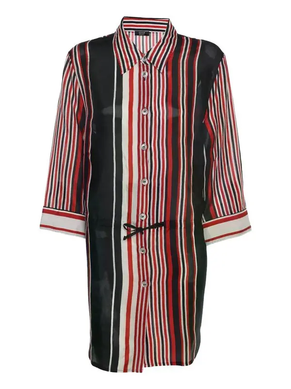 BASLER Silk Striped Shirt - Black