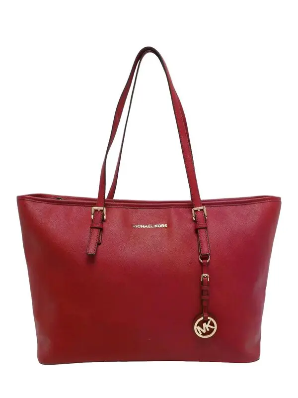 Michael Kors Jet Set Leather Tote Bag - Red