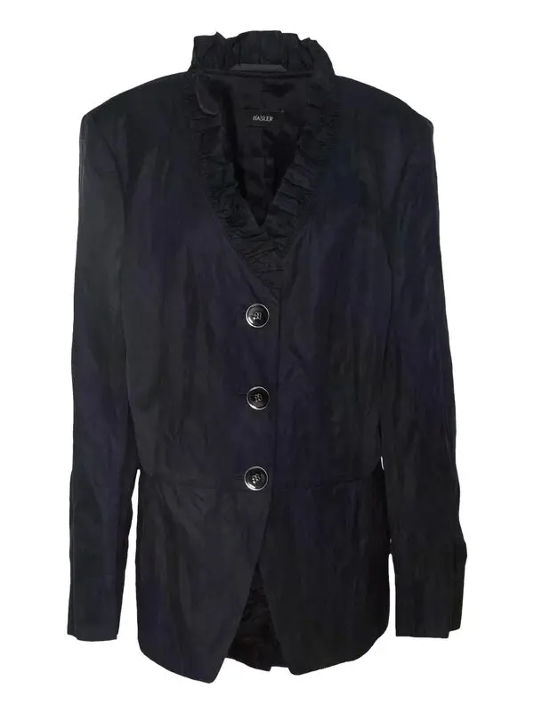 BASLER Ruffle-trimmed Jacket - Black