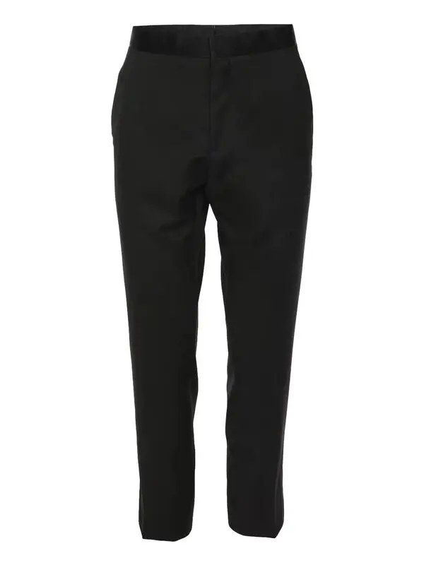 BOSS Virgin Wool Tailored Trousers - Black