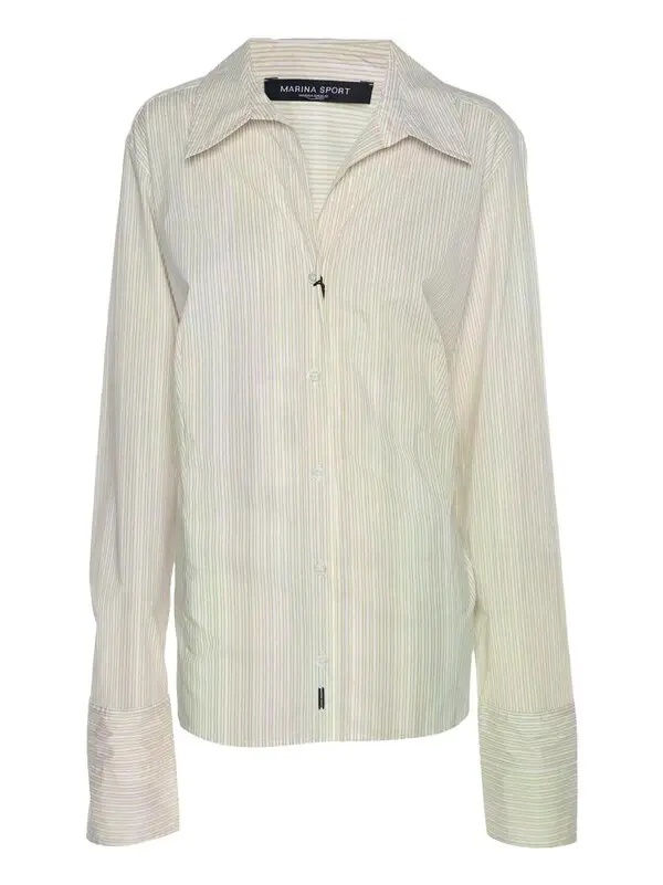 Marina Rinaldi Striped Shirt - Neutrals