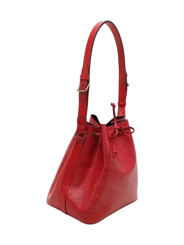 LOUIS VUITTON 1993 Petit Noe Leather Bucket Bag - Red
