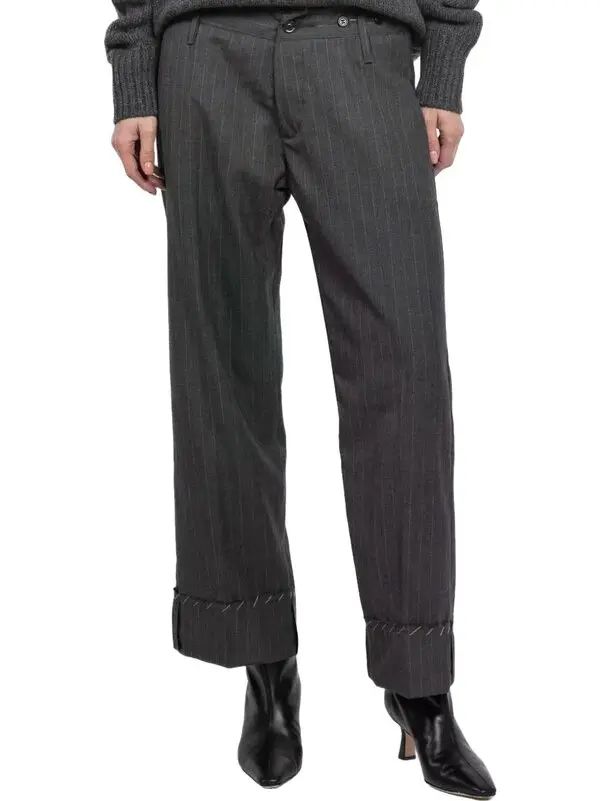 MAURIZIO MASSIMINO Pinstripe Trousers - Grey