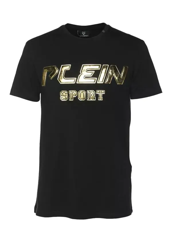 PLEIN SPORT Logo-print Jersey Top - Black