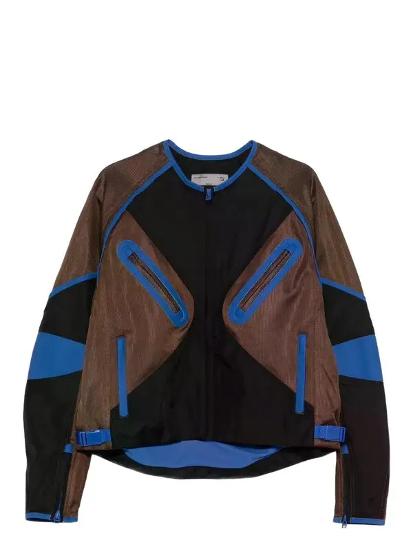 KIKO KOSTADINOV X Fox Lab Zipped Panelled Moto Jacket - Black