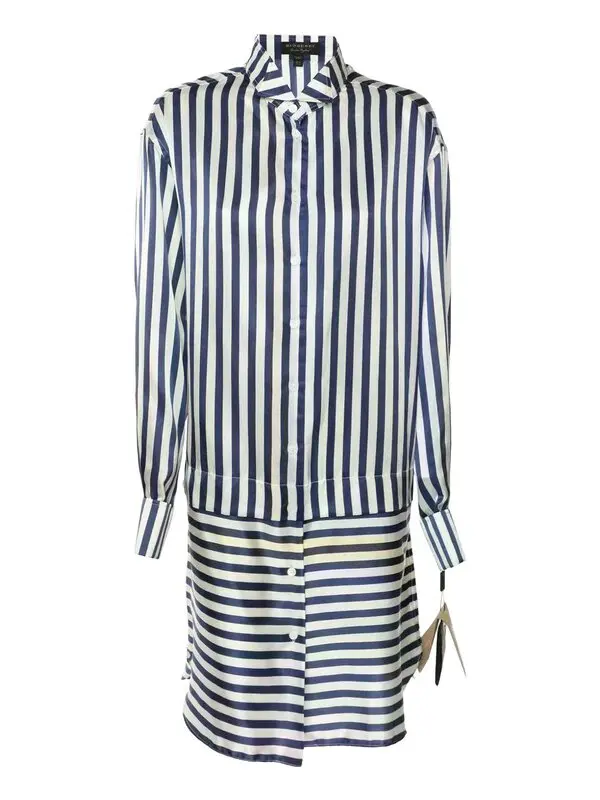 Burberry Striped Blouse - Blue