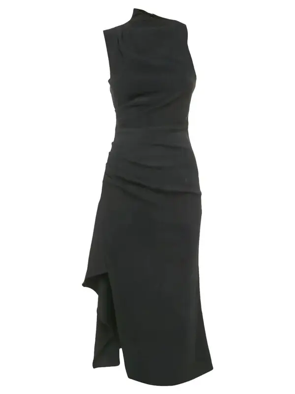 ELLIATT Draped Midi Dress - Black