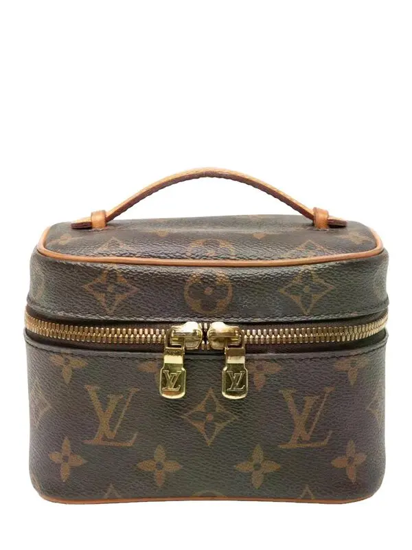 LOUIS VUITTON Monogram Nice Nano Case Vanity Bag - Brown